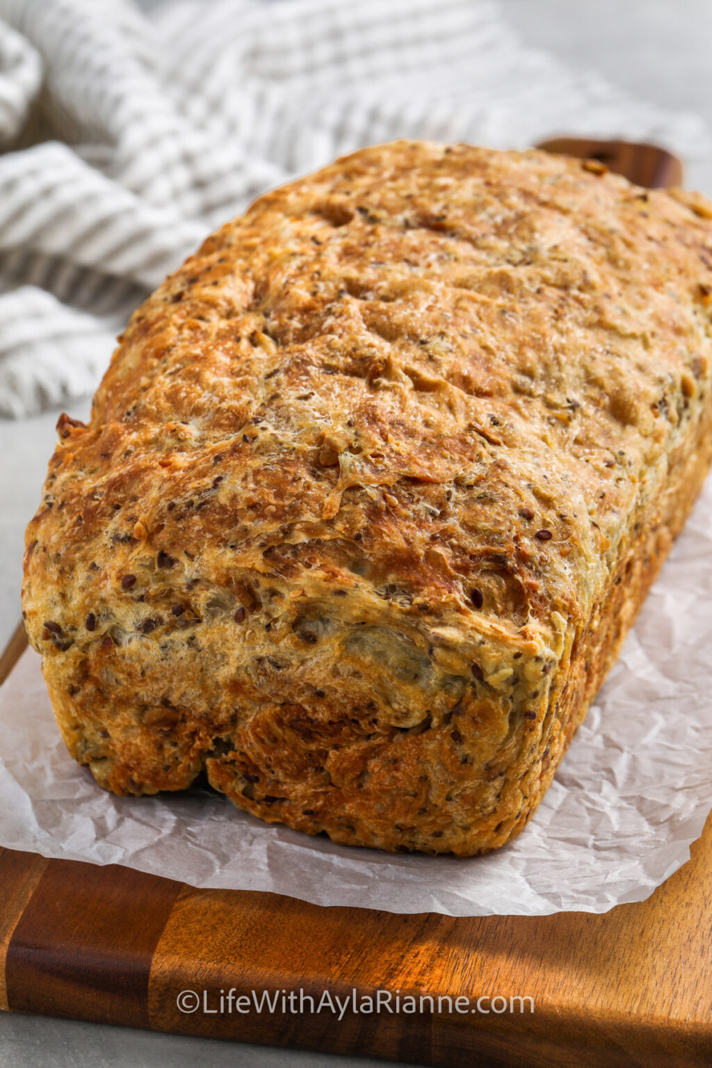 No Knead Seed Bread